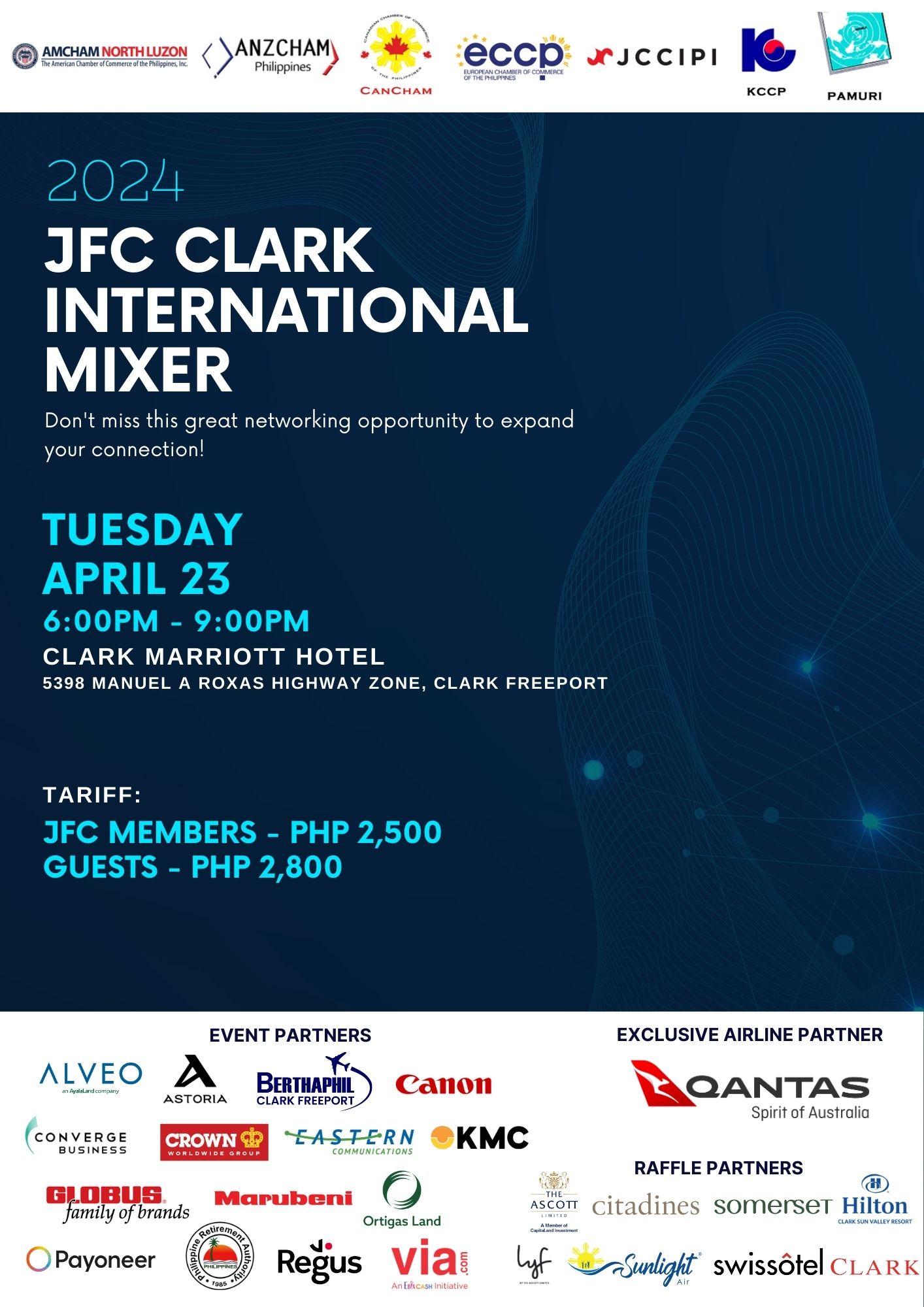 [Event] JFC Clark International Mixer on Tuesday, 23 April 2024 from 6:00 pm to 9:00pm at the ...